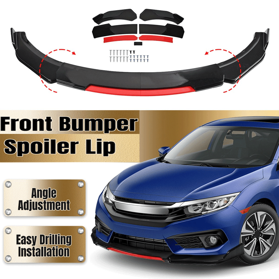 For Ford Maverick XLT Black&Red Front Bumper Chin Lip Body Spoiler ...