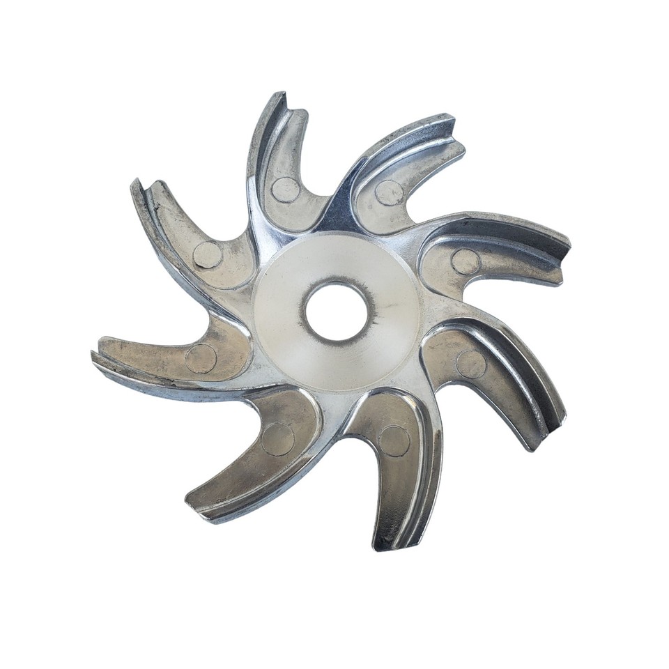 Polished Aluminum Alternator Pulley & Fan GM SBC BBC Chevy Delco V belt ...