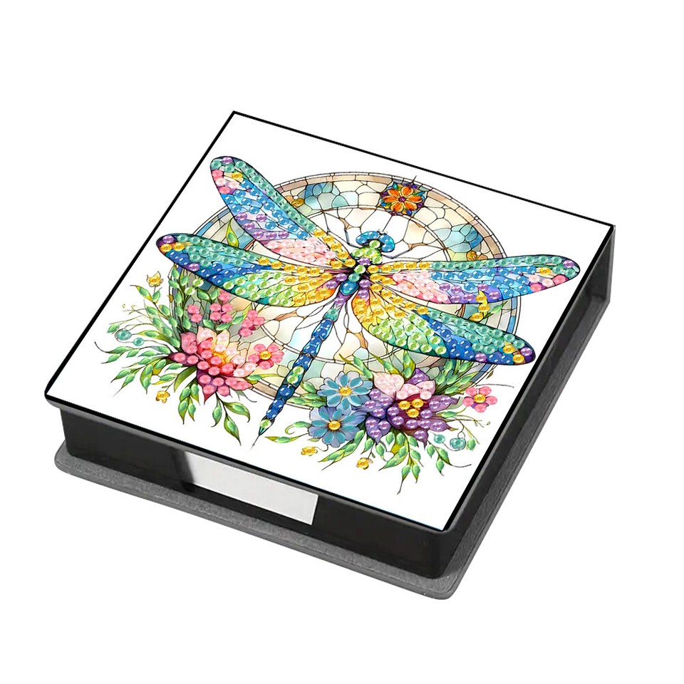 Animals PU Gem Art Sticky Note Holder Rhinestones Post It Dispenser ...
