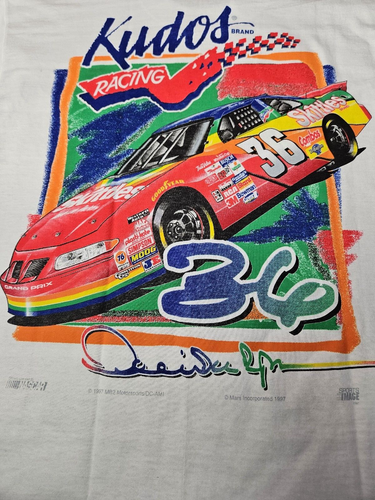 Rare 1997 NASCAR Derrike Cope #36 Kudos Racing TShirt - NIP - XL - M&M ...