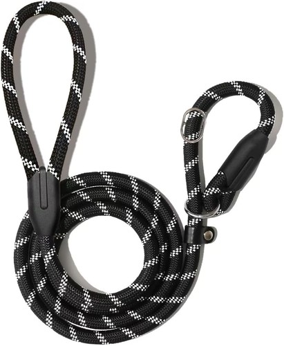 WePet Dog Training Slip Leash, No 6 ft, 3/8 inch, diam., #06 Black ...