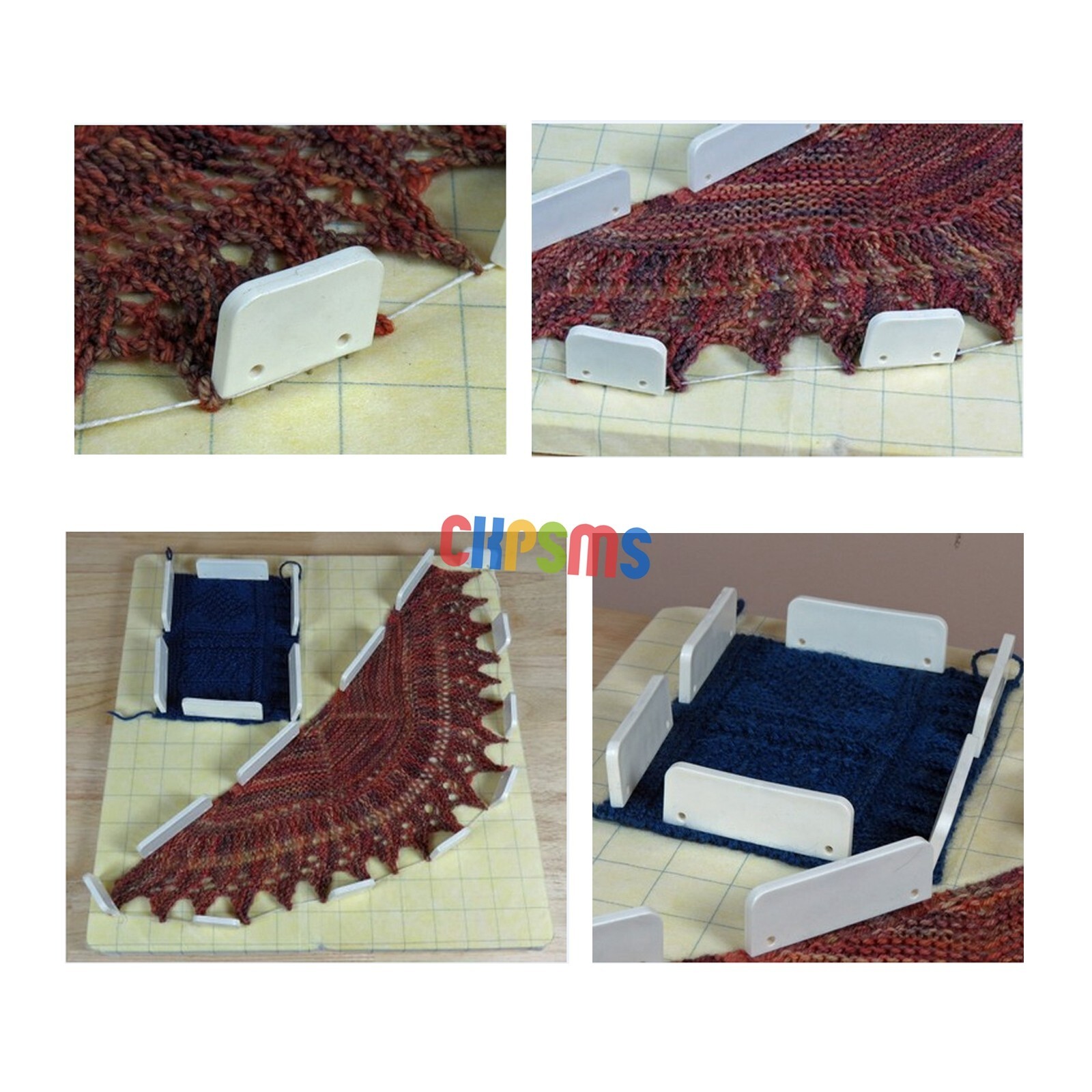 Knit Blockers & Pin Kit, Set of 20 Combs for Blocking Knitting, Crochet ...