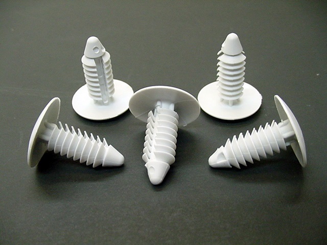Buick 5pc 1/4" 6mm Bumper White Nylon Plastic Push Retainers Fasteners ...