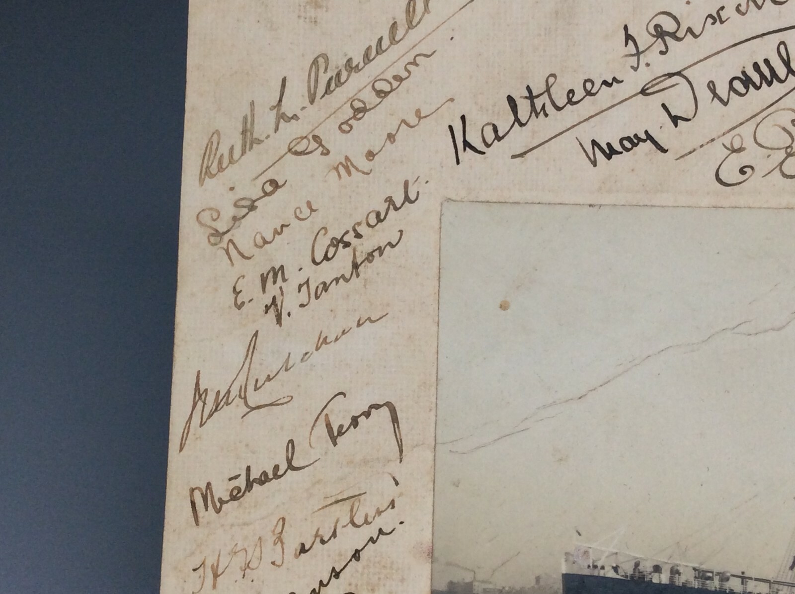 Historic Photo of The SS Largs Bay with Possible Passenger Signatures ...