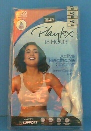 Playtex 18 Hour Bra 4159 Wirefree Breathable Comfort Inner Cooling ...
