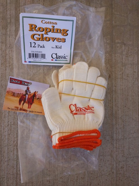 Classic Equine Deluxe Horse Riding Roping Glove Cotton Pack of 12 Large ...