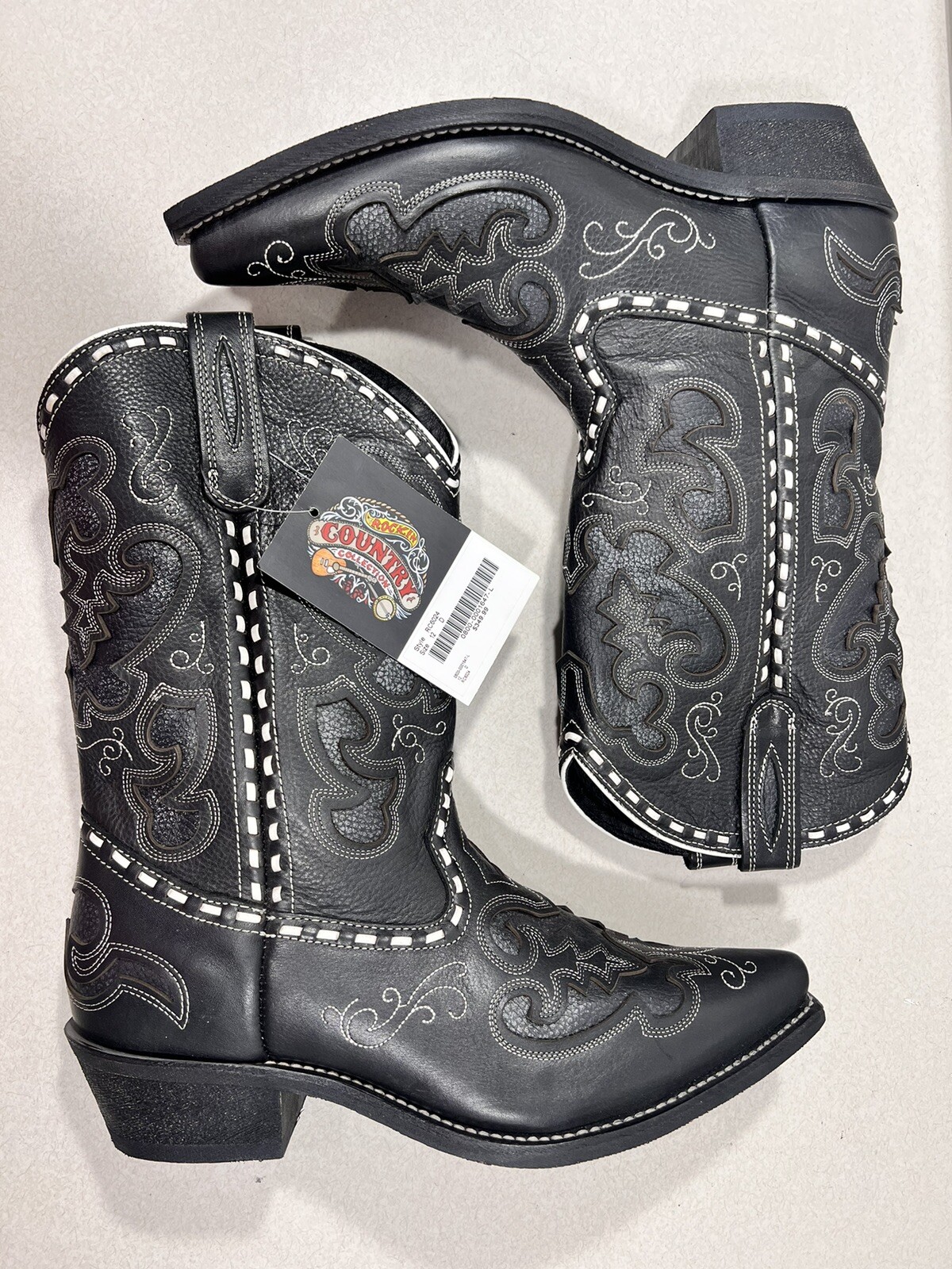 NEW Rockin Country Collection Western Cowboy Boots Men's 12D LEATHER ...