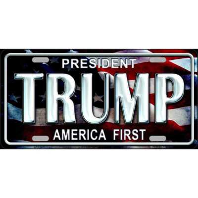 Trump America First Novelty Metal License Plate Tag LP-11031 | eBay