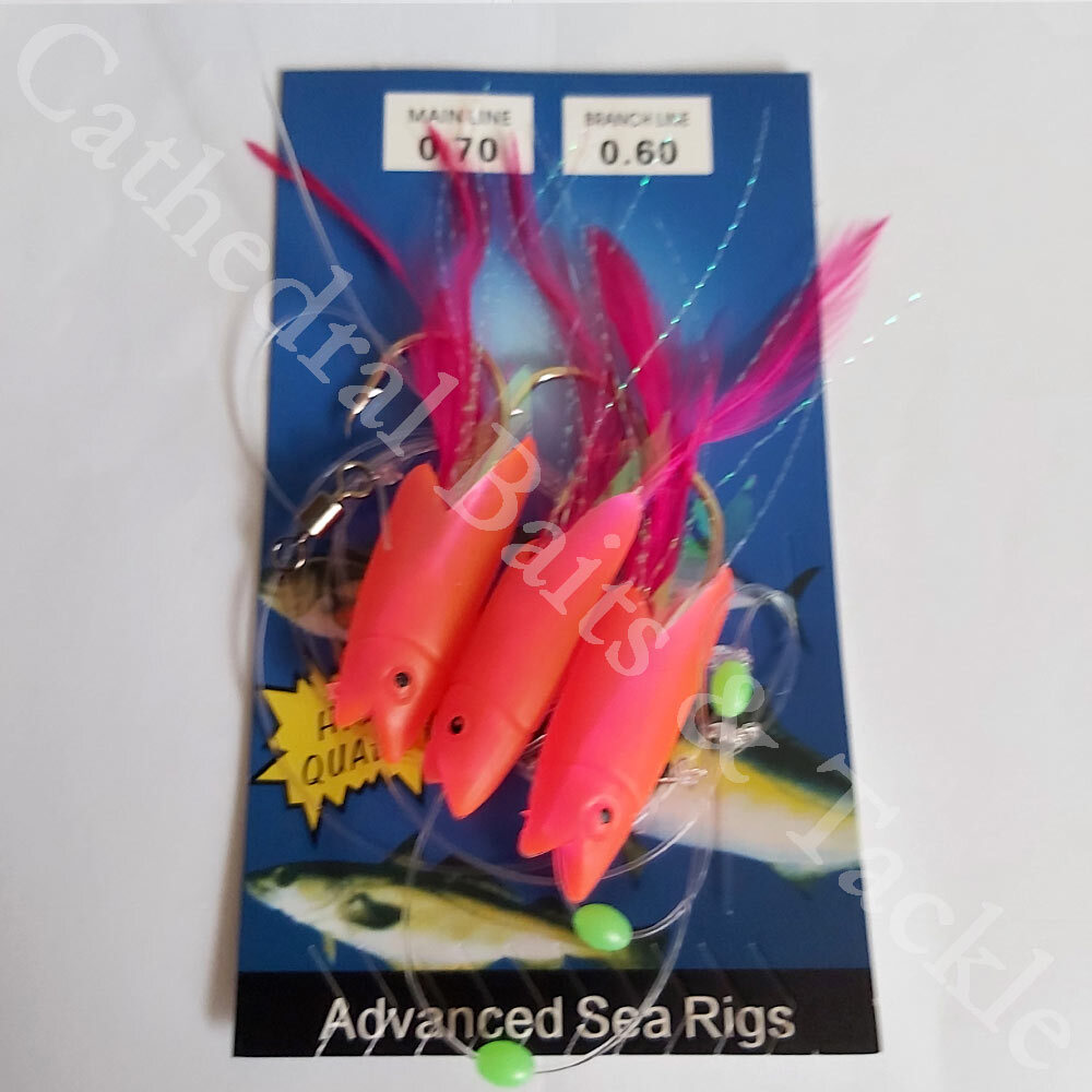 Jumbo Hokkai Rig 3 Size 7/0 Hooks Sea Fishing Tackle Rigs Lures Cod ...