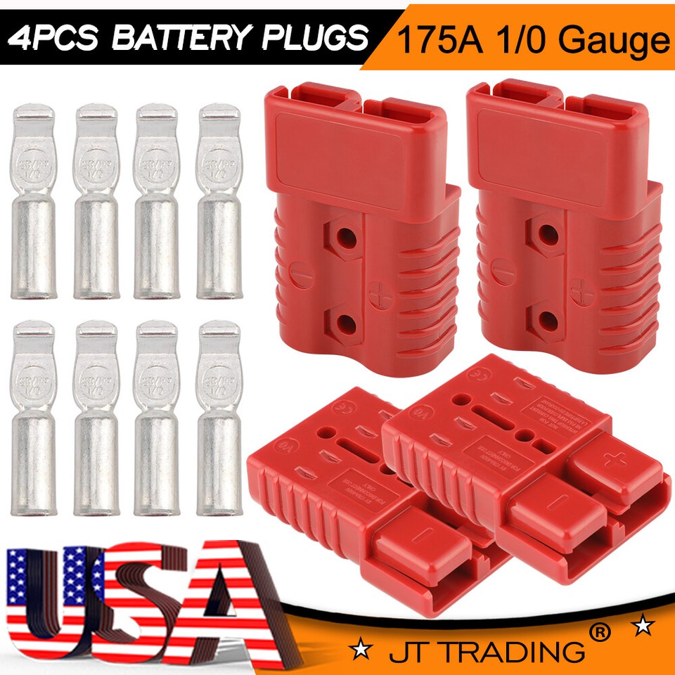 2-4PCS 175A Battery Plugs Quick Connect Disconnect Jumper Cable ...