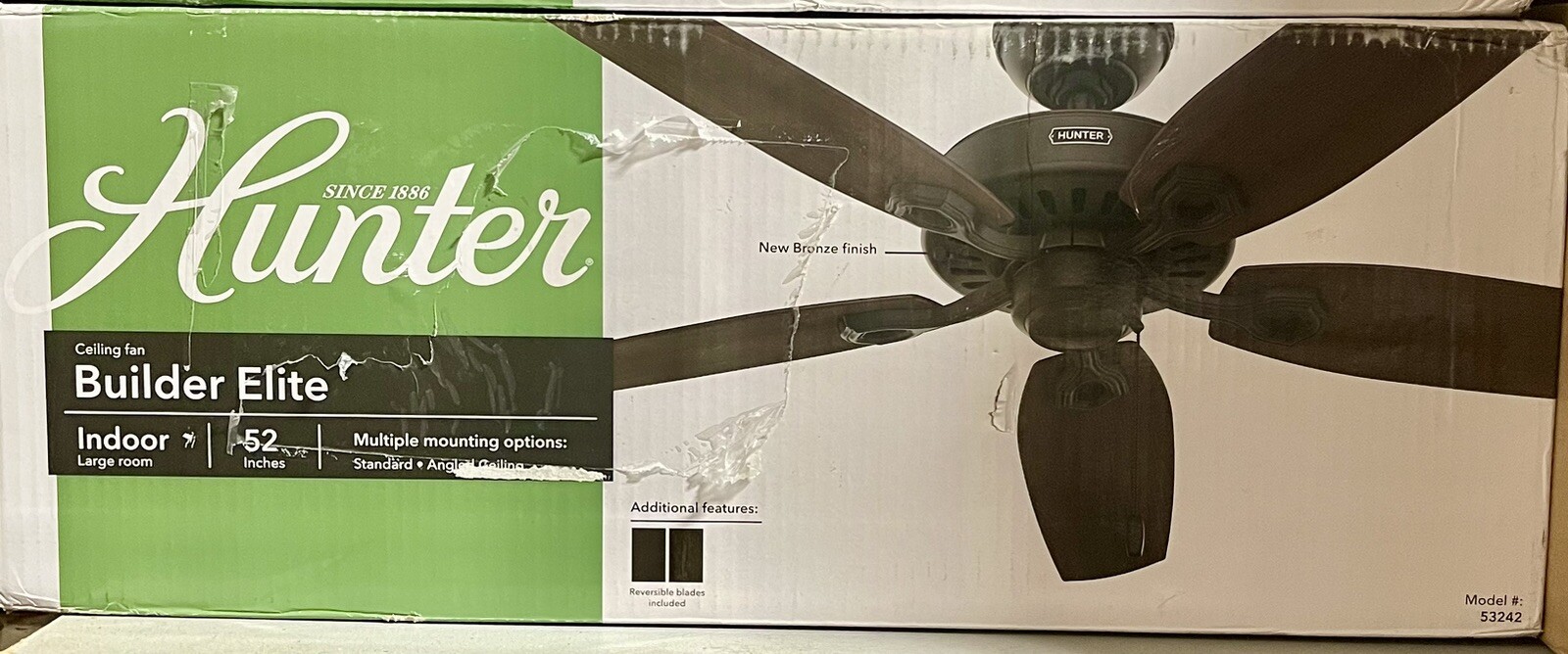 Hunter Fans 53242 Builder 52 Inch Ceiling Fan with Pull Chain New ...