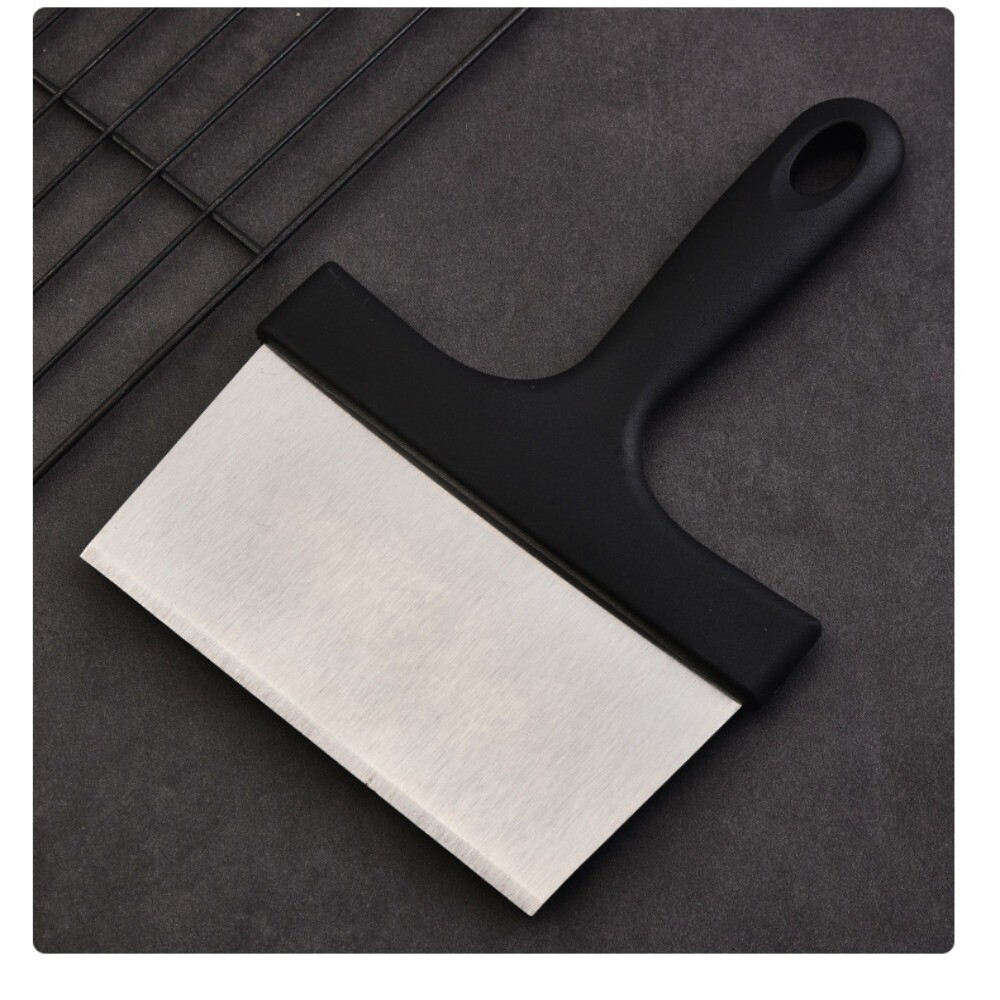 2 Pcs PP Handle Grill Scrapers Stainless Steel Kitchen Tools Pan ...
