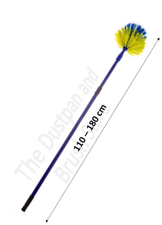 Extendable Cobweb Brush Domed Head Cob Web Feather Duster Long ...