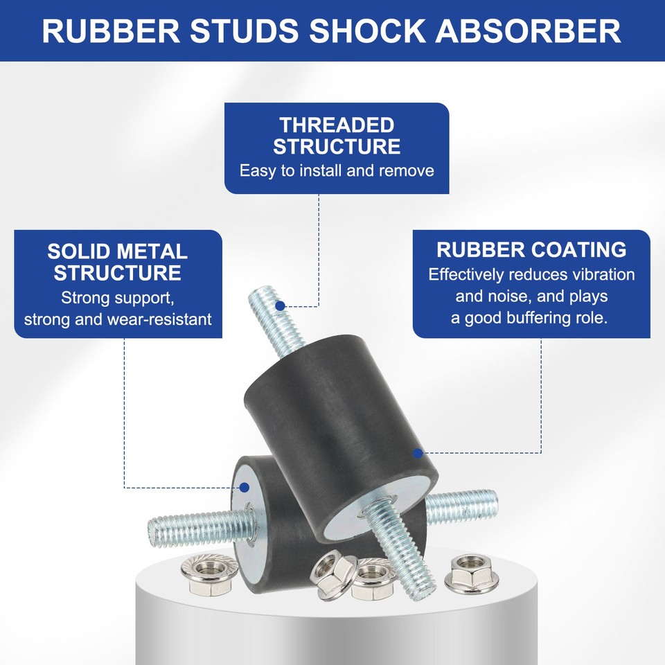 M5-20x20mm Rubber Isolator Mounts Vibration Studs Shock Absorber, 8Pcs (50mm) | eBay