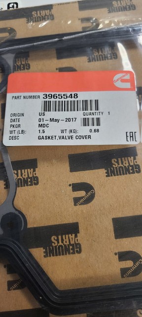 3965548 - Cummins Valve Cover Gasket for sale online | eBay