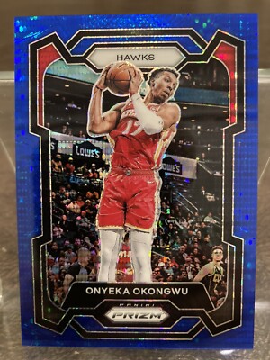 2023-24 Panini Prizm Onyeka Okongwu Blue Seismic Prizm #/99 Hawks #290 ...