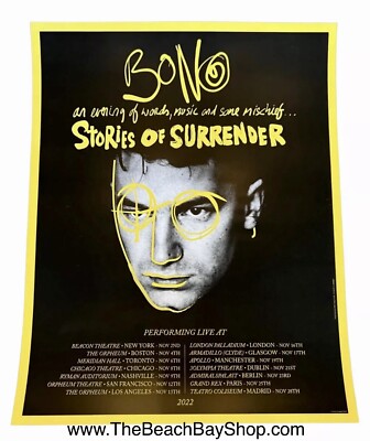 U2 BONO Limited Poster Stories Of Surrender Tour San Francisco Event ...