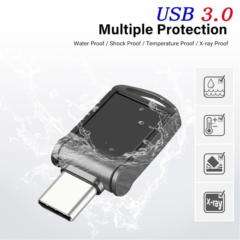 Mini Flash Drive USB Memory Stick USB 3.0 Pen OTG Type C 16GB 32GB 64GB ...