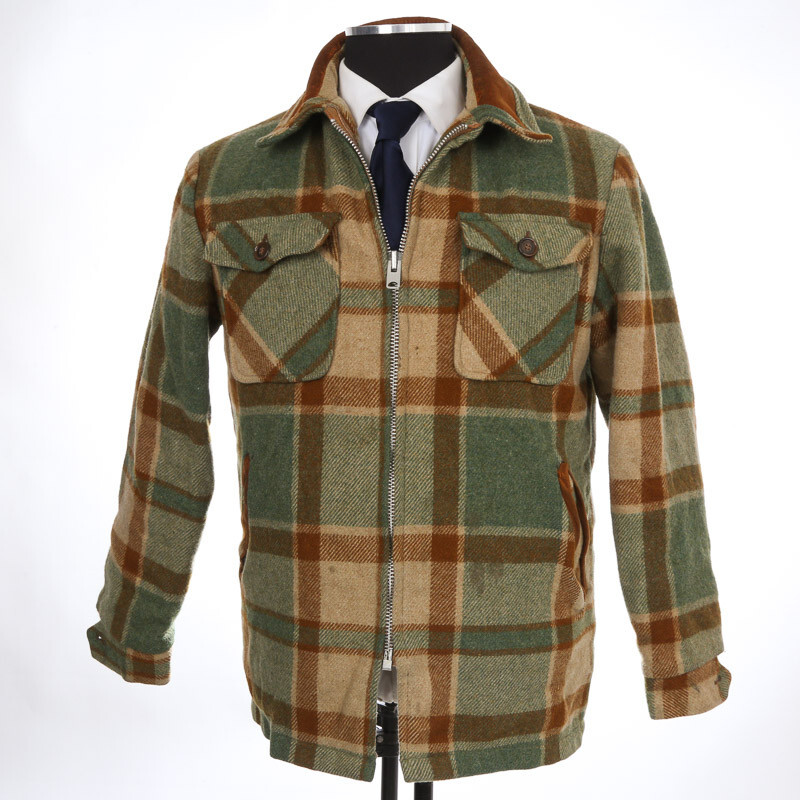 VINTAGE Woolrich Wool Brown/Green Multi Flannel Sherpa Lined VINTAGE Woolrich Wool Brown/Green Multi Flannel Sherpa Lined