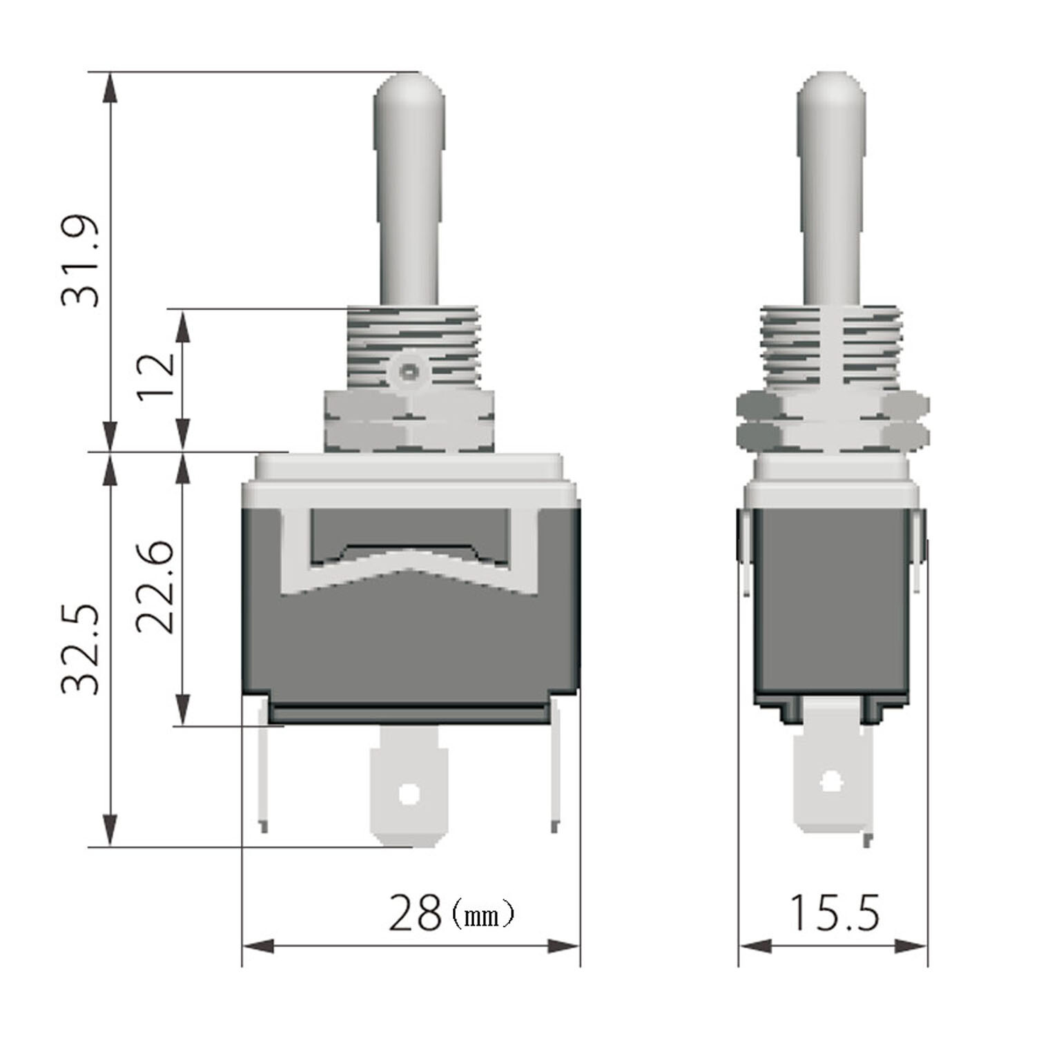 KEDU HY29K HY29J 125V/277V 3Pin/9Pin 6.3 Male Tab Industrial Toggle ...