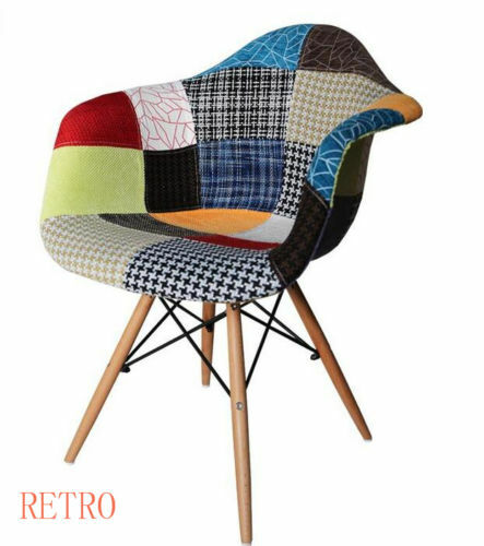 Dining Chairs Armchair patchwork Office retro...- | eBay