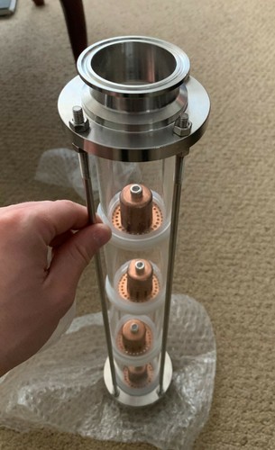 Alcohol Distiller Bubble Plate Reflux Column, Fits 2" Tri Clamps Keg ...