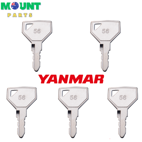 5 Ignition Key Yanmar 52160 Excavator Keys Grader Dozer JD Tractor ...