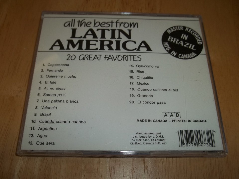 ALL THE BEST FROM LATIN AMERICA CD Like New! | eBay
