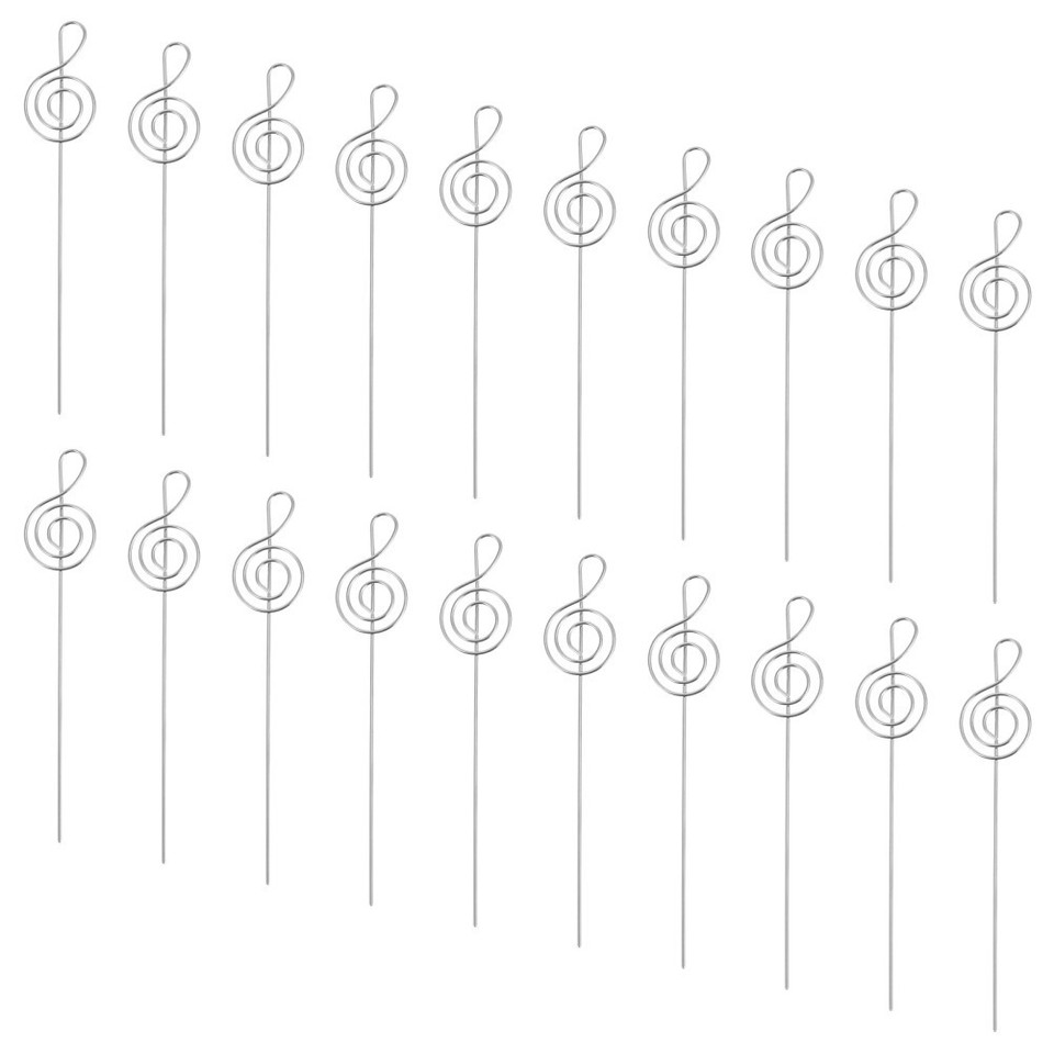 60pcs Place Card Holder: Metal Wire Table Number Holders - music note ...