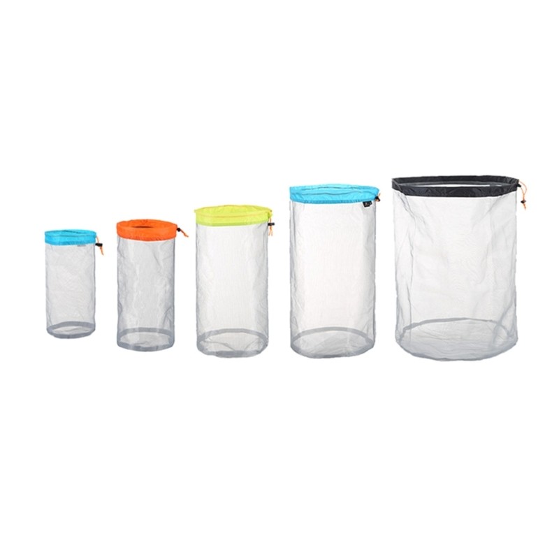 Travel Sports Storage Polyester Mesh Drawstring Bag Laundry Bag Mesh ...