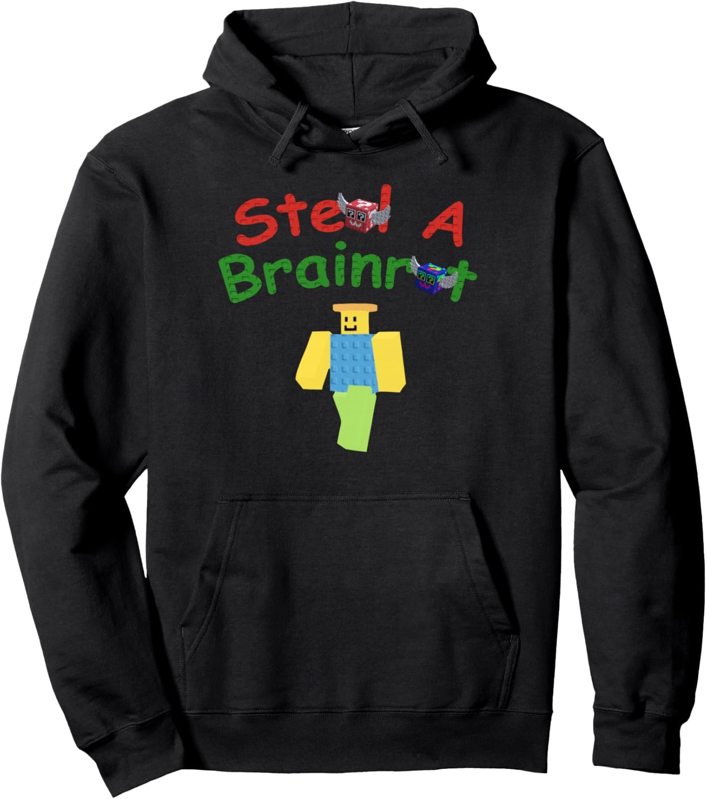 Steal A Brainrot Noobini Pizzanini Gamer Meme Unisex Hooded Sweatshirt ...