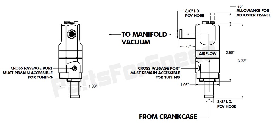 Dual Flow Adjustable PCV Valve Tuneable Serviceable Patented Made in ...
