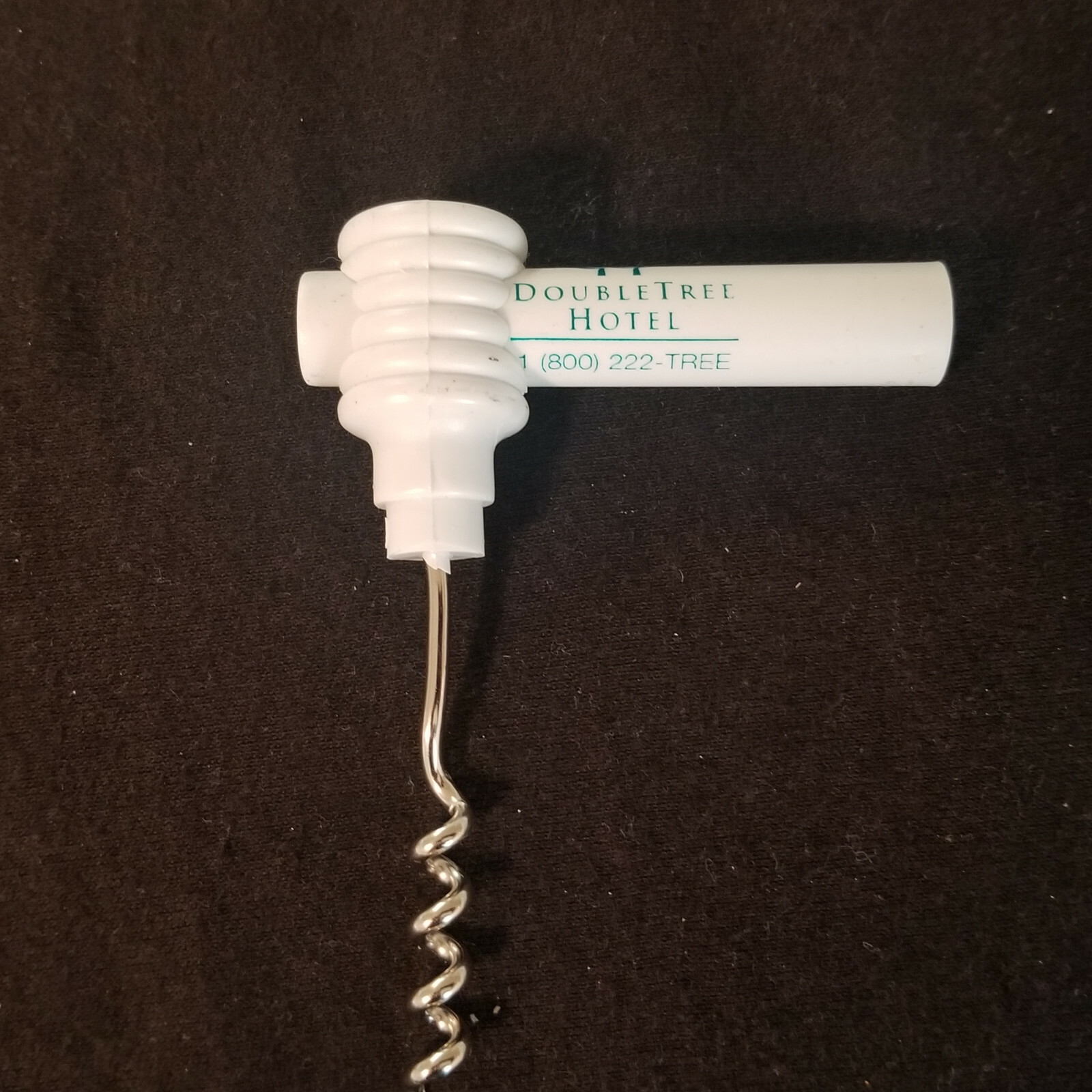 DoubleTree Hotel Corkscrew / Bottle Opener - White Plastic w/ Lt Blue ...