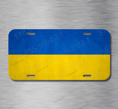 Ukraine Ukrainian Flag Kyiv Kharkiv Odesa Donetsk License Plate Front ...