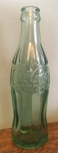 Vintage 1950 Hobbleskirt Green Embossed Coca Cola COKE BOTTLE - CASPER ...