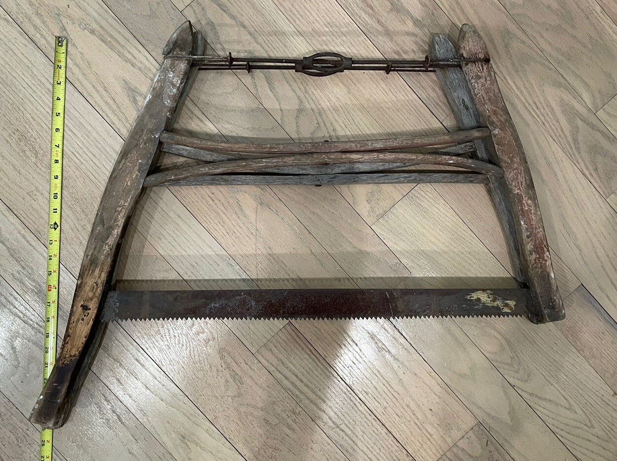 ONE Antique Buck Cross Cut Bow Hand Saw ~Logging Farm Tool Primitive ...