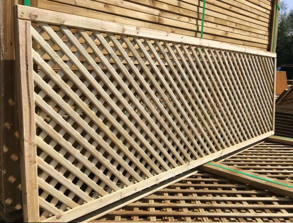 6x2 Elite Privacy Alderley Diamond Trellis 183x60 Garden Lattice Fence ...