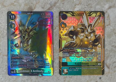 Digimon Rapidmon ST17-06 Gold Alternate Art Alt Art Rapidmon X Antibody ...