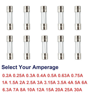 10Pcs 5x20mm Fast blow fuse Fast Acting quick blow fuse 1A 2A 3A 4A 5A ...