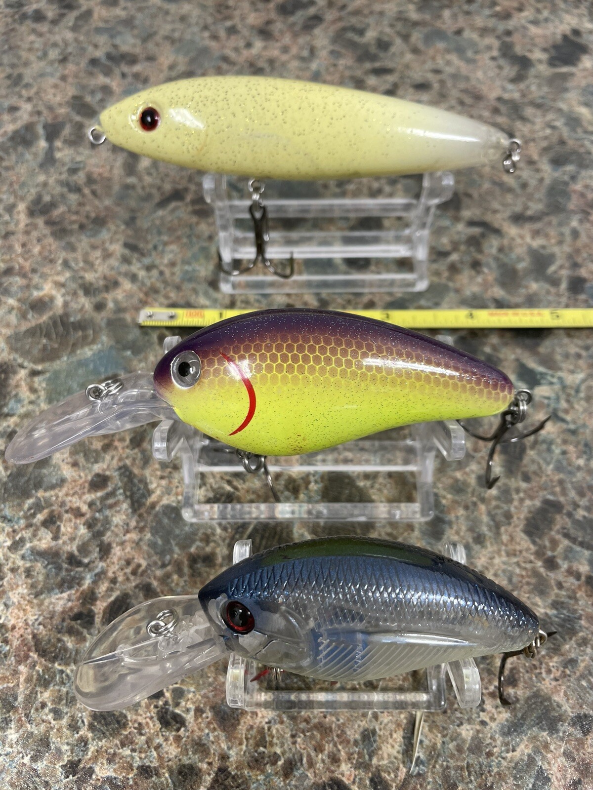 Lot of 3 Livingston Lures. (2) Diving Crankbait & (1) Topwater Lure ...