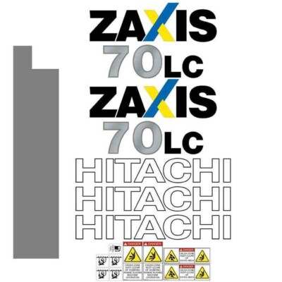 Decal Sticker Set Hitachi ZX70LC-3 Digger Excavator Decal Set | eBay