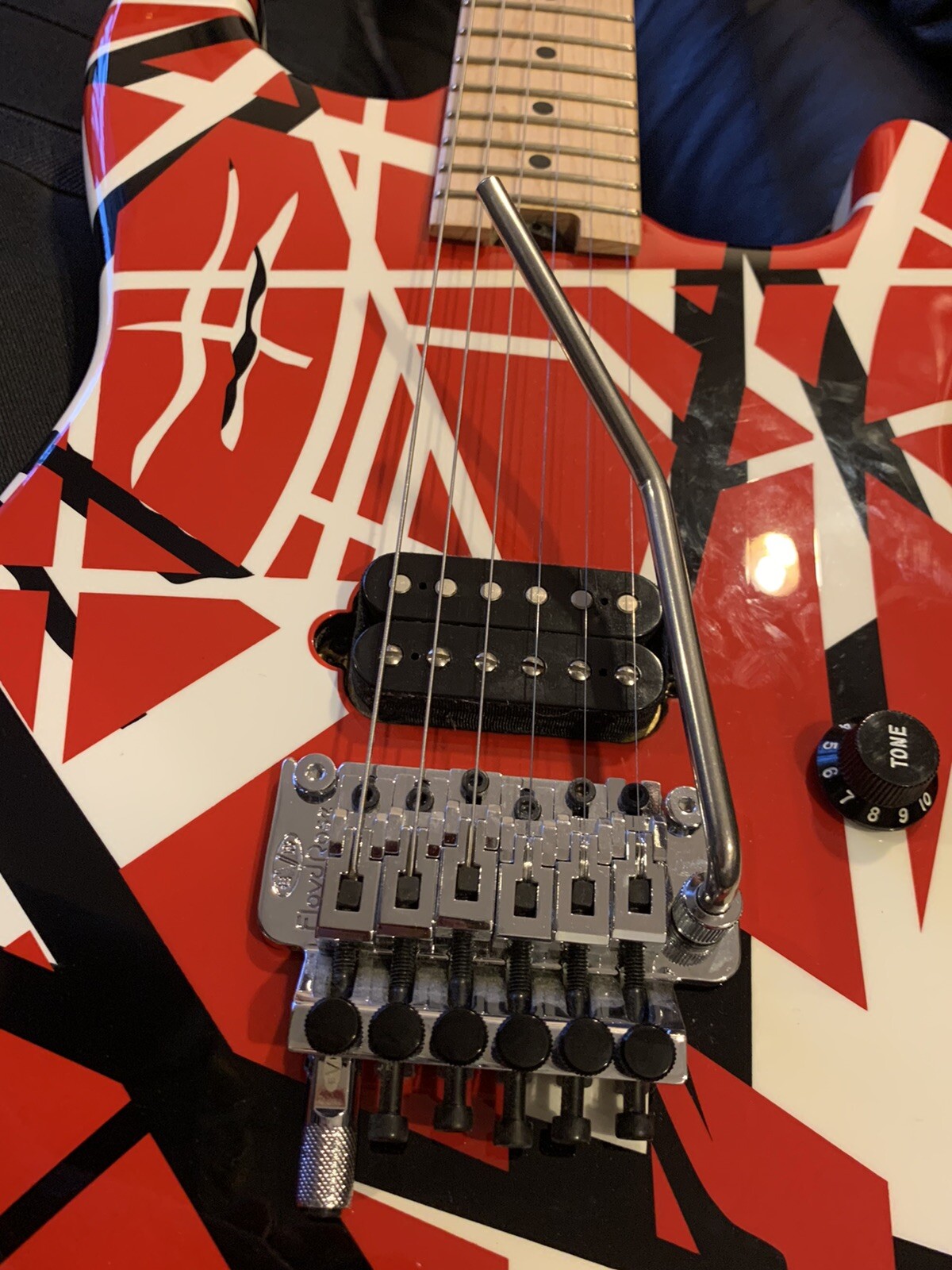 EVH Eddie Van Halen Stripe Series Red Black White Strat Style Electric Guitar 885978529933| eBay