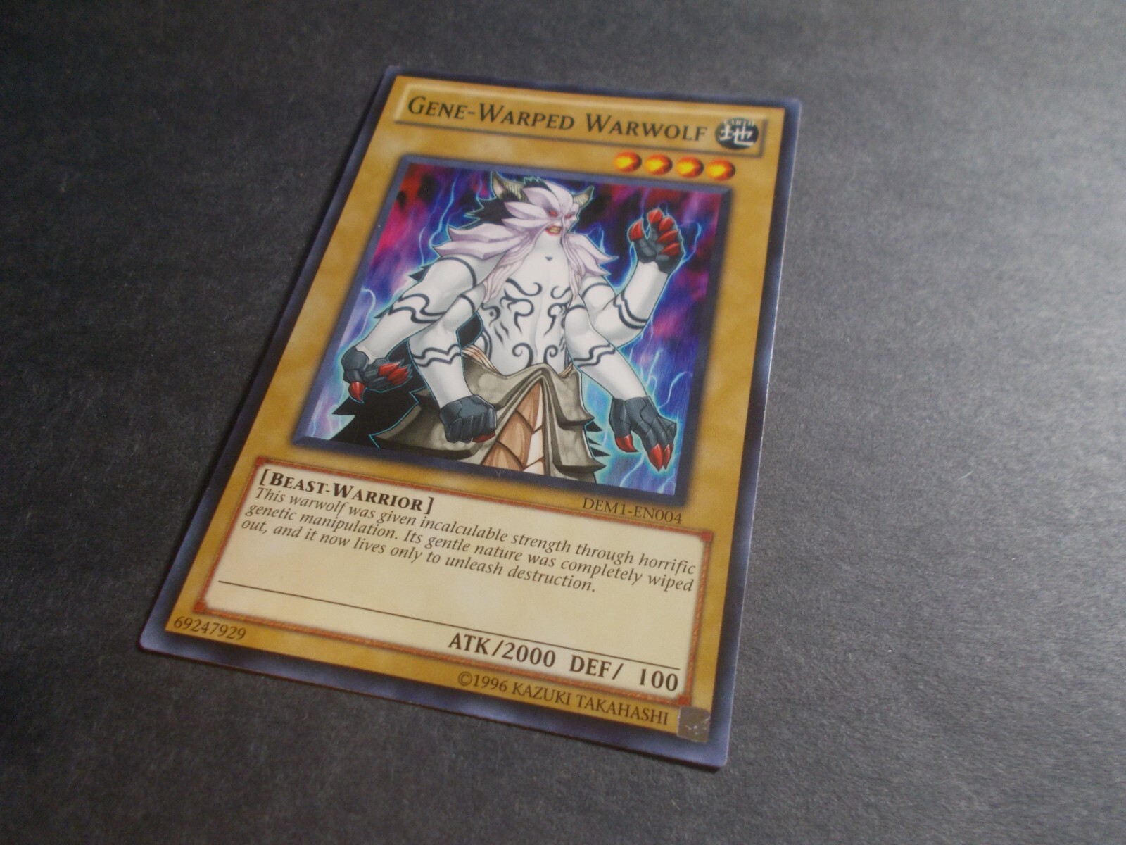 Gene-Warped Warewolf x1 Yu-Gi-Oh DEM1-EN004 Earth Monster NM Unlimited ...