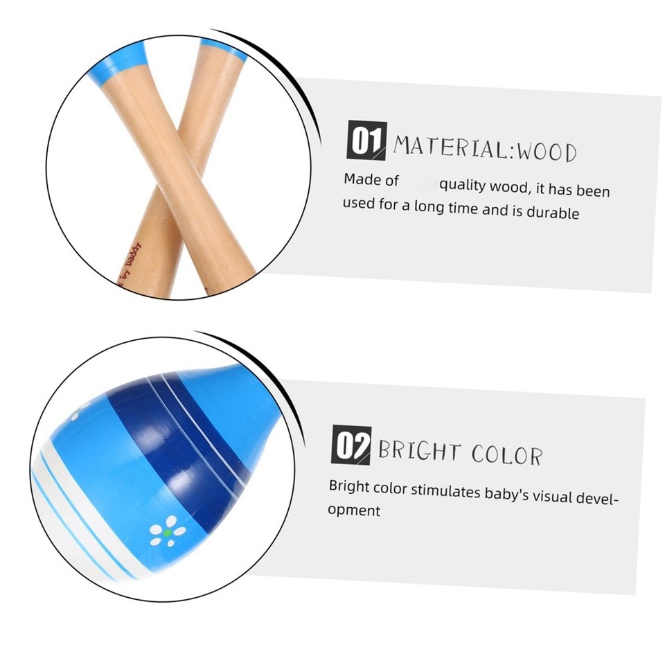 Maracas Hand Percussion Rattles, Wooden Rumba Shaker Musical Instrument ...