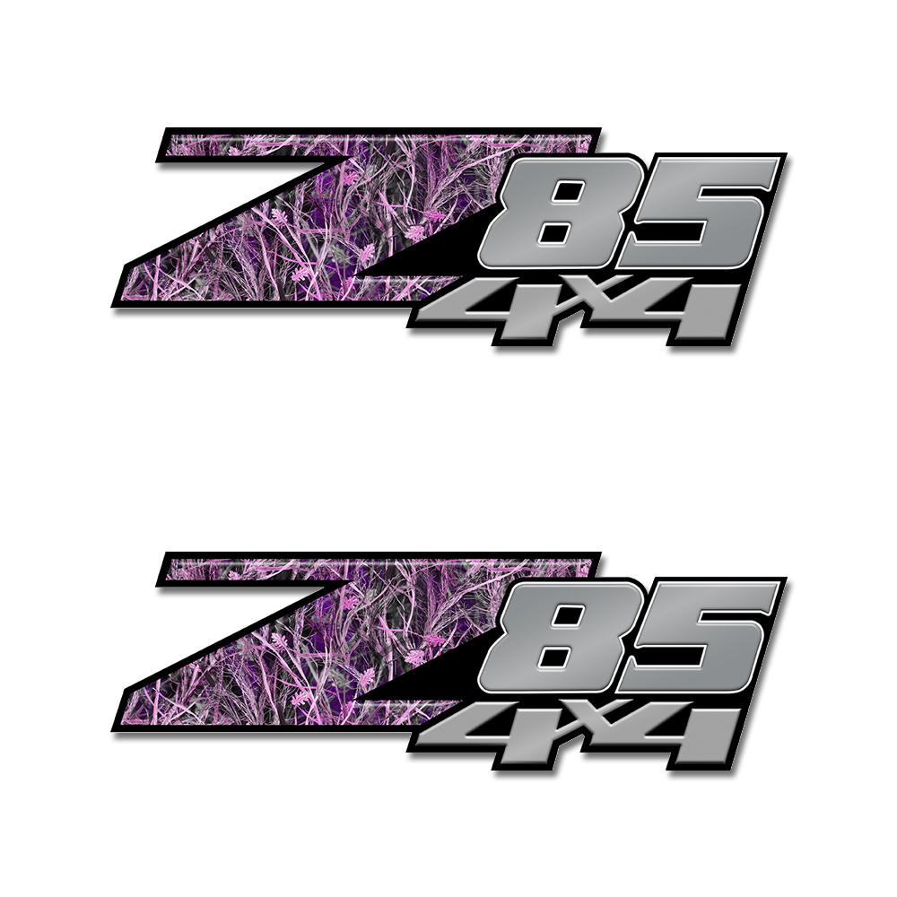 Z85 4x4 Truck Bed Decals Camo Tall Grass Pink 2 pack Bed or Tailgate ...