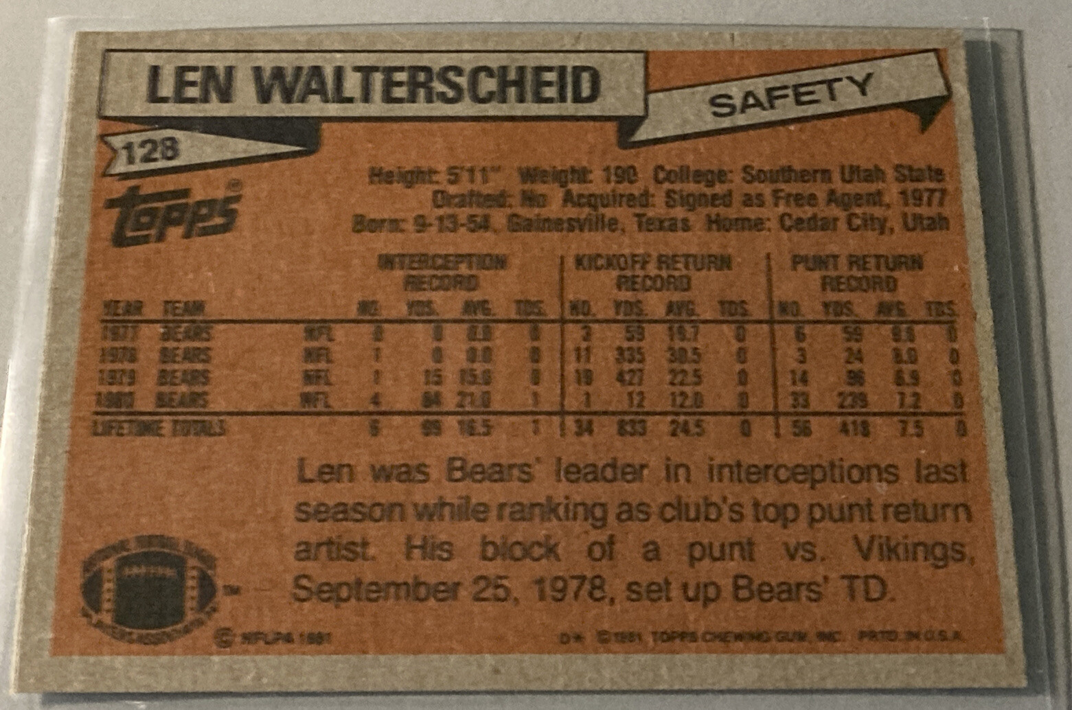 1981 Topps - #128 Len Walterscheid (RC) for sale online | eBay