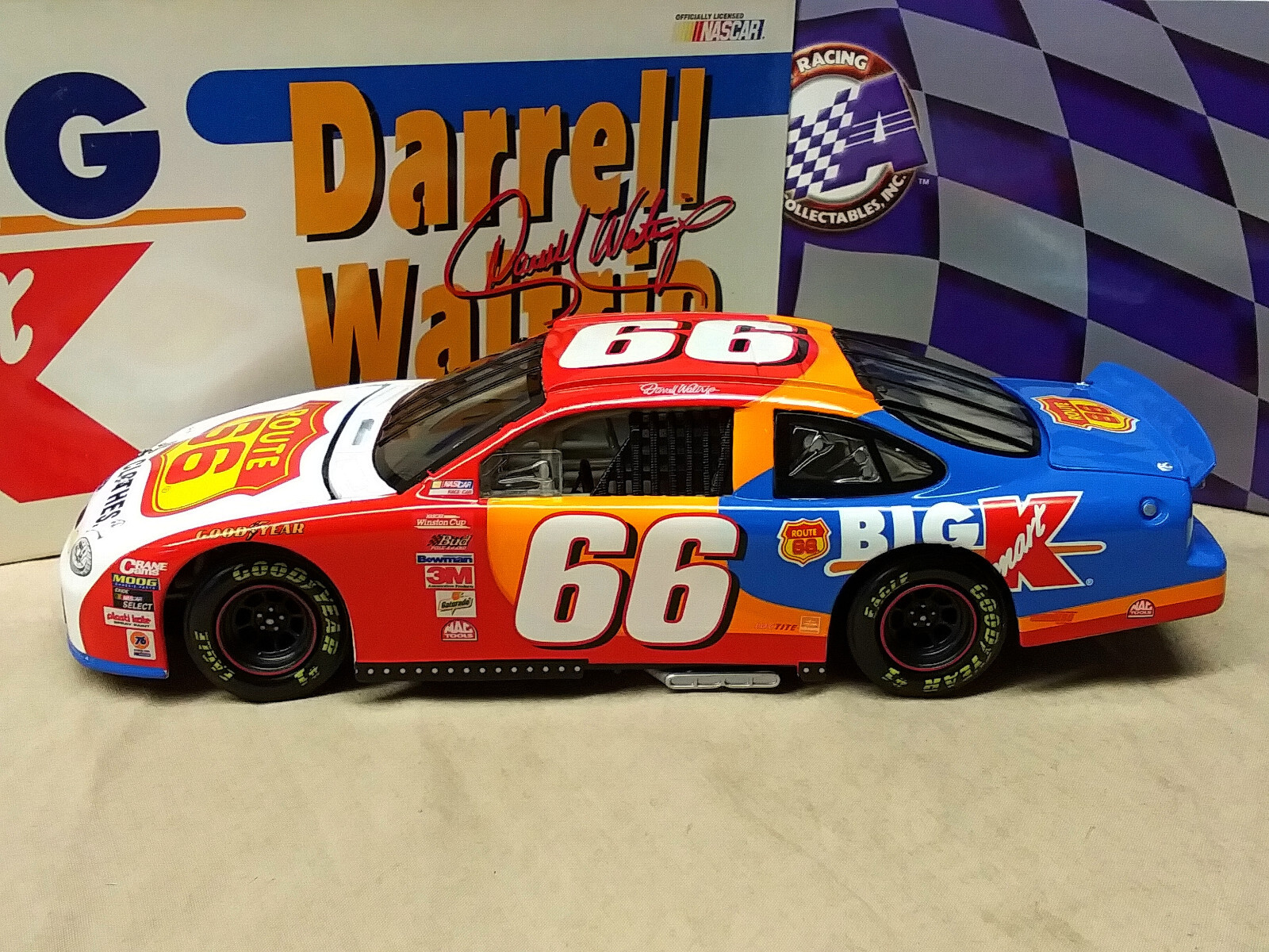 Vintage NASCAR #66 Darrell Waltrip Route 66 Big K-Mart 1999 Ford Taurus ...