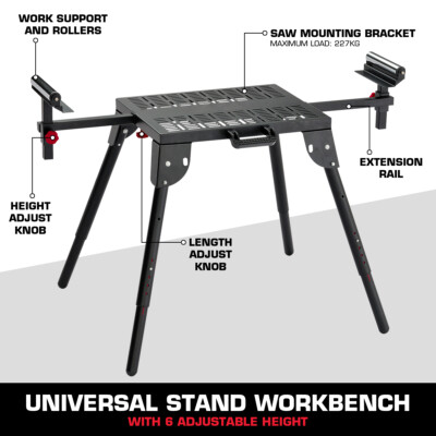 Excel Universal Power Tools Stand Workbench Station with 6 Adjustable ...