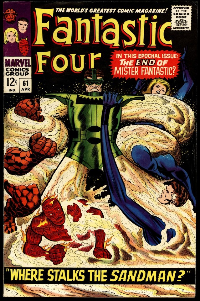 Fantastic Four #61 Marvel 1967 (VF-) Silver Surfer & Sandman! Jack ...