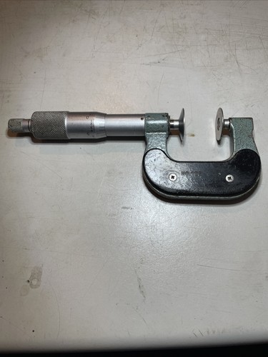 Mitutoyo 0-1” Disc Flange Micrometer No 123-125A .001” With Ratchet And ...